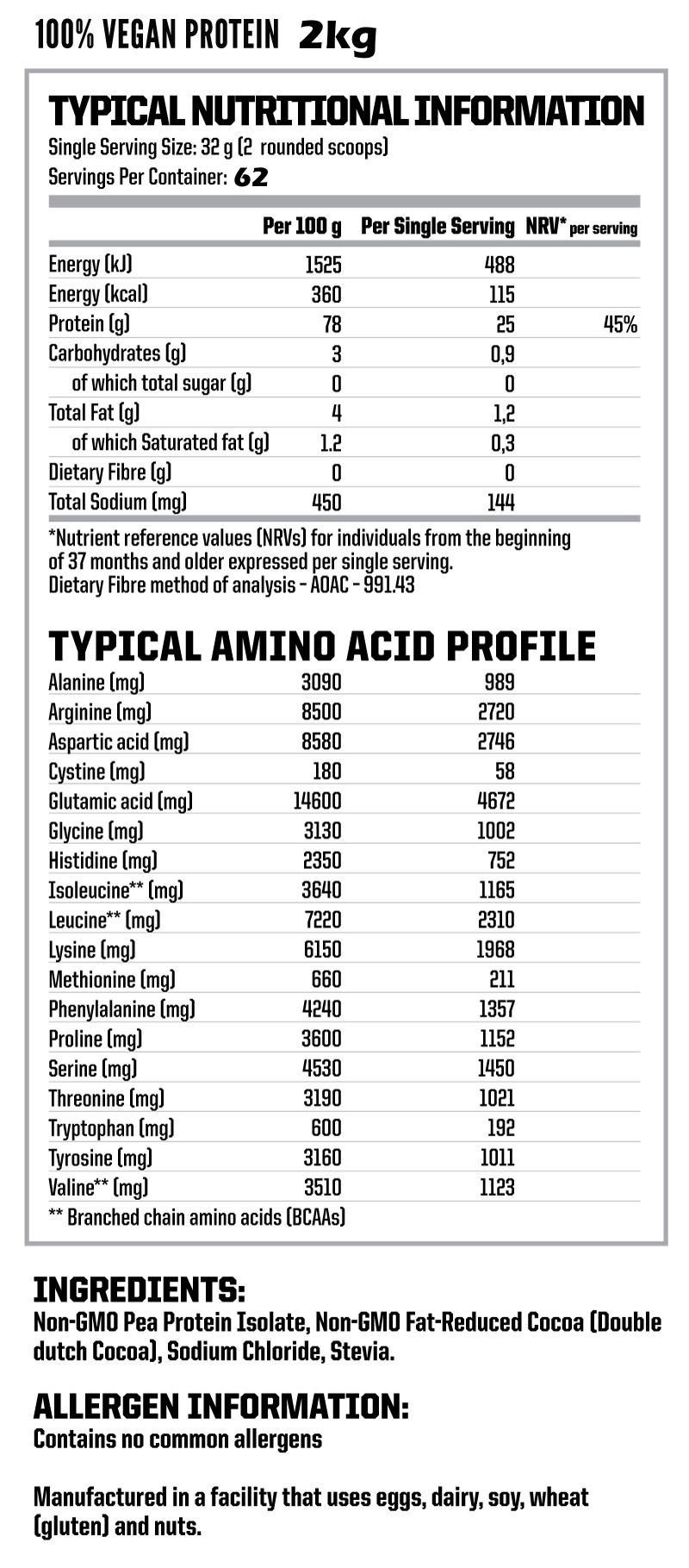 Nutritech 100% Vegan Protein - All Star Nutrition - Nutritech